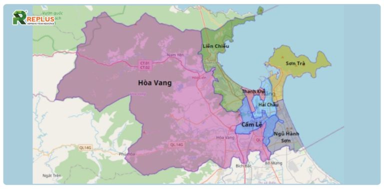 Bản đồ miền Trung đầy đủ 19 tỉnh thành mới nhất hiện nay