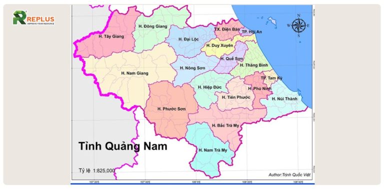 Bản đồ miền Trung đầy đủ 19 tỉnh thành mới nhất hiện nay