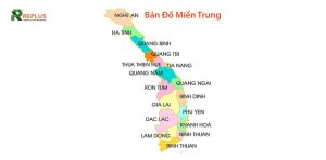 Bản đồ miền Trung đầy đủ 19 tỉnh thành mới nhất hiện nay